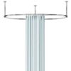 Chrome Oval Shower Rod for Clawfoot Tub | The Loo Store